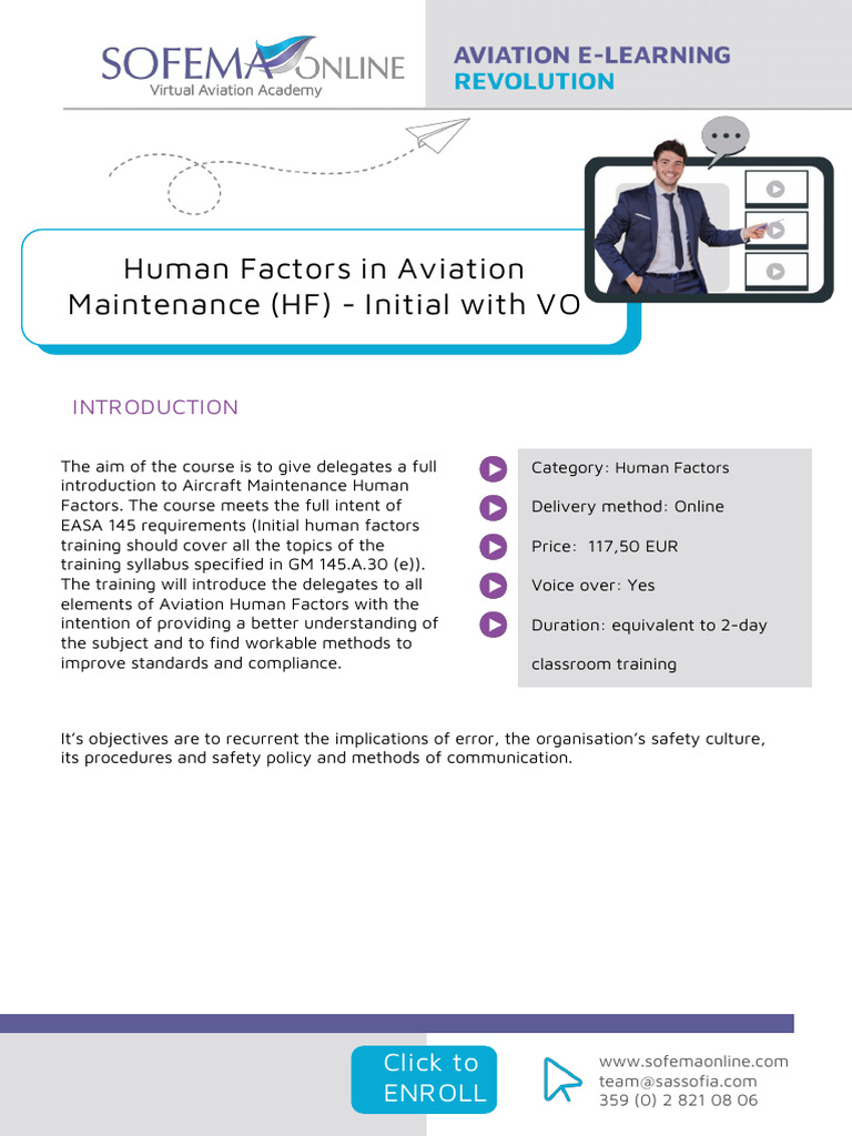 Training Alert SOL Human Factors in Aviation Maintenance HF - Initial ...