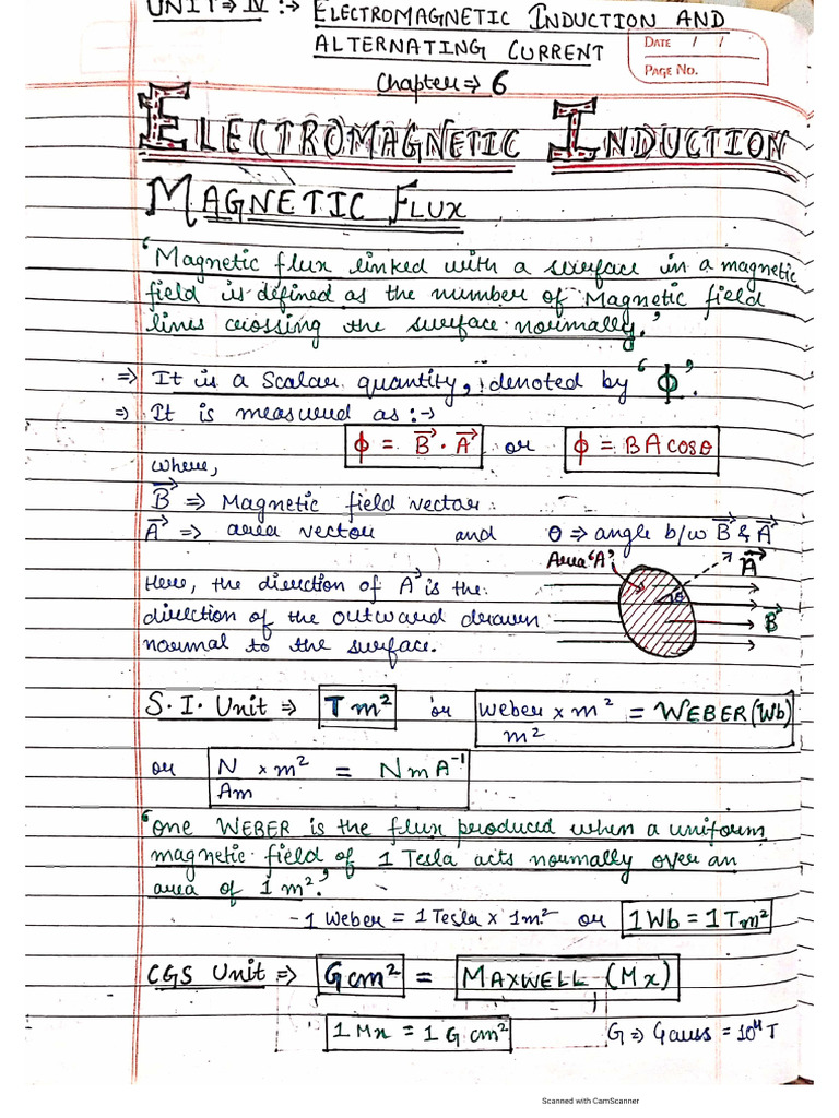 Chapter 6 (Electromagnetic Induction) | PDF