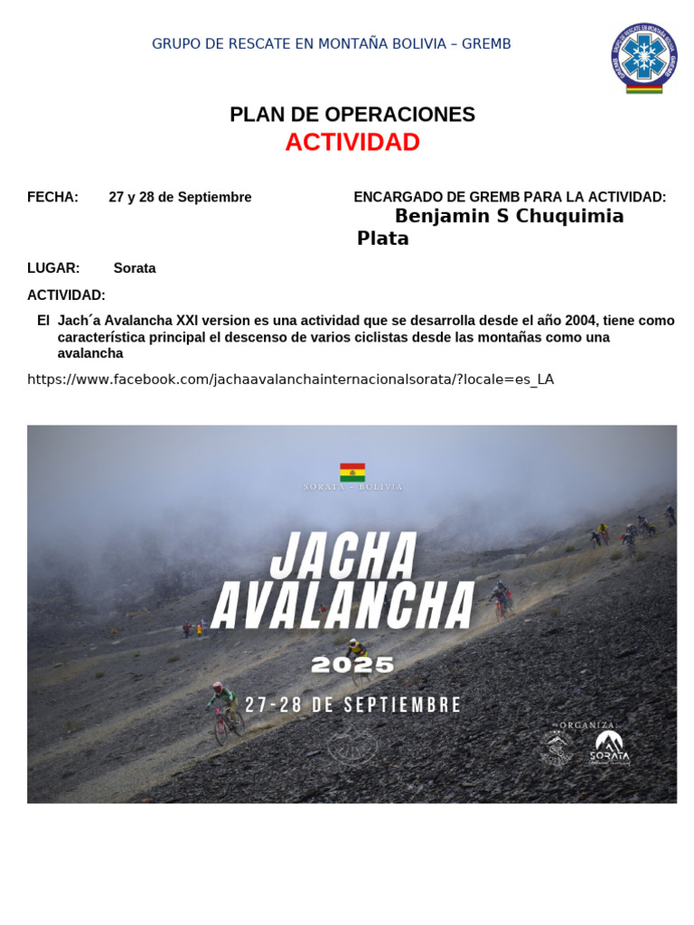 Jacha Avalancha Ejecucion 2024 | PDF