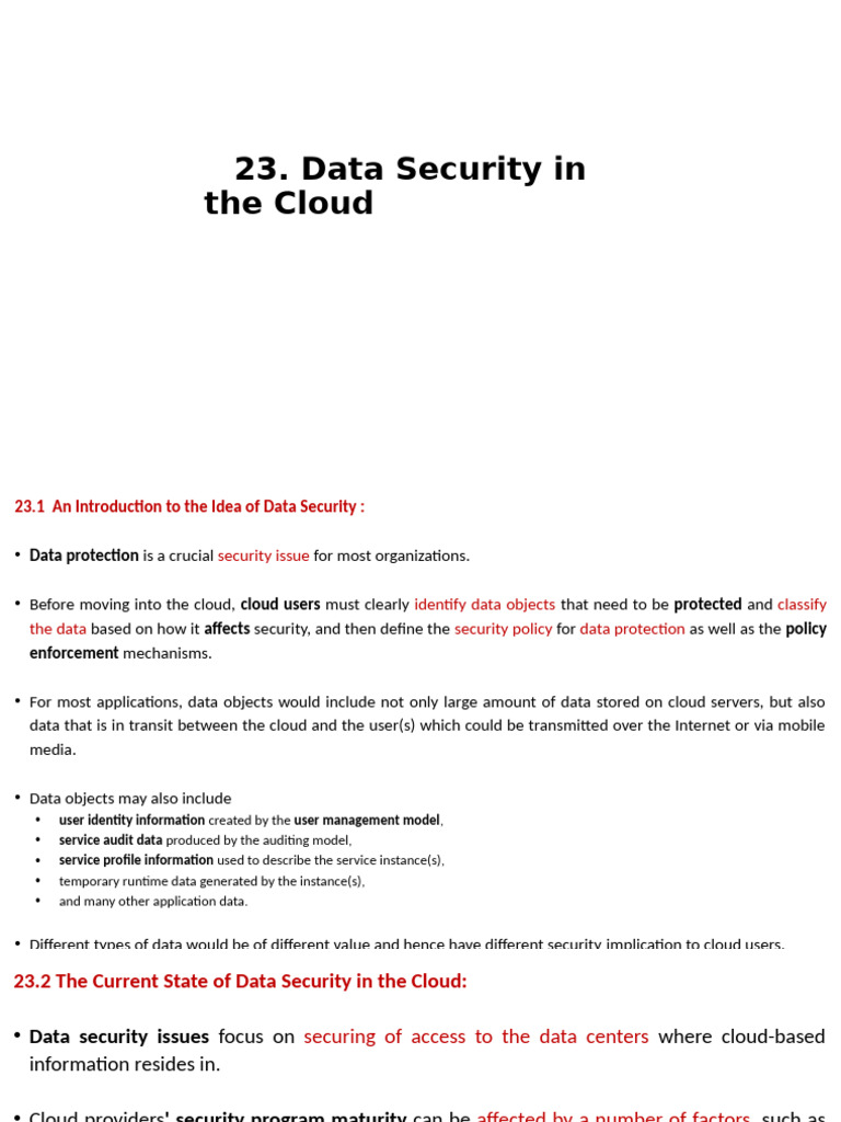 ch-10. Data Security in cloud | PDF | Cloud Computing | Computer ...