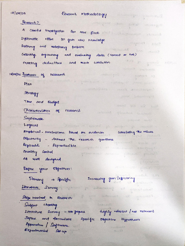 Research Methodology Notes1 | PDF