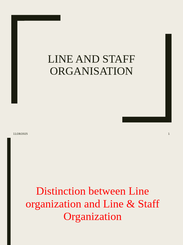 Line and Staff Organisation | PDF | Behavioural Sciences | Social ...