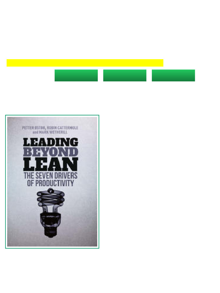 Leading Beyond Lean: The Seven Drivers of Productivity 1st Edition Petter Østbø ebook secure ...
