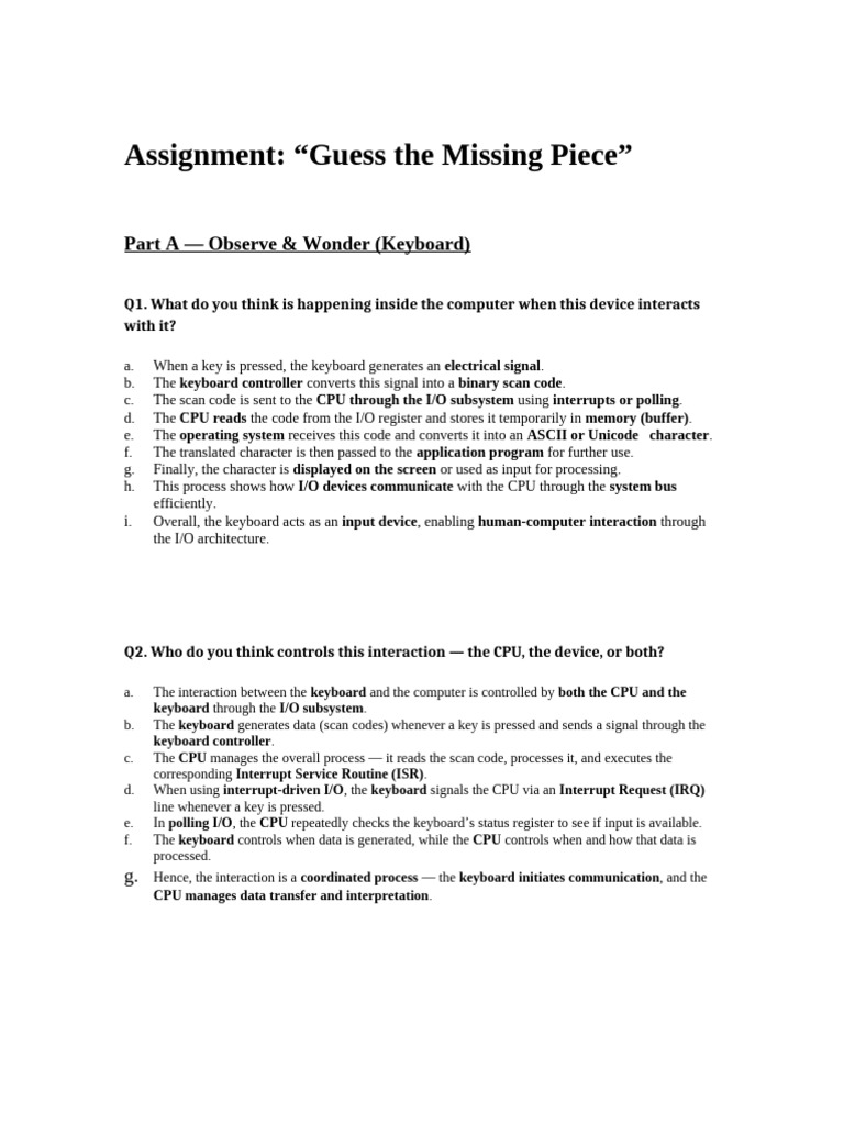 COA Assignment | PDF | Input/Output | Computer Data Storage