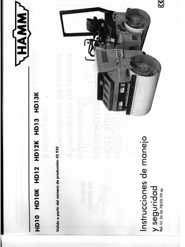 Manual de Operaciones Hamm | PDF