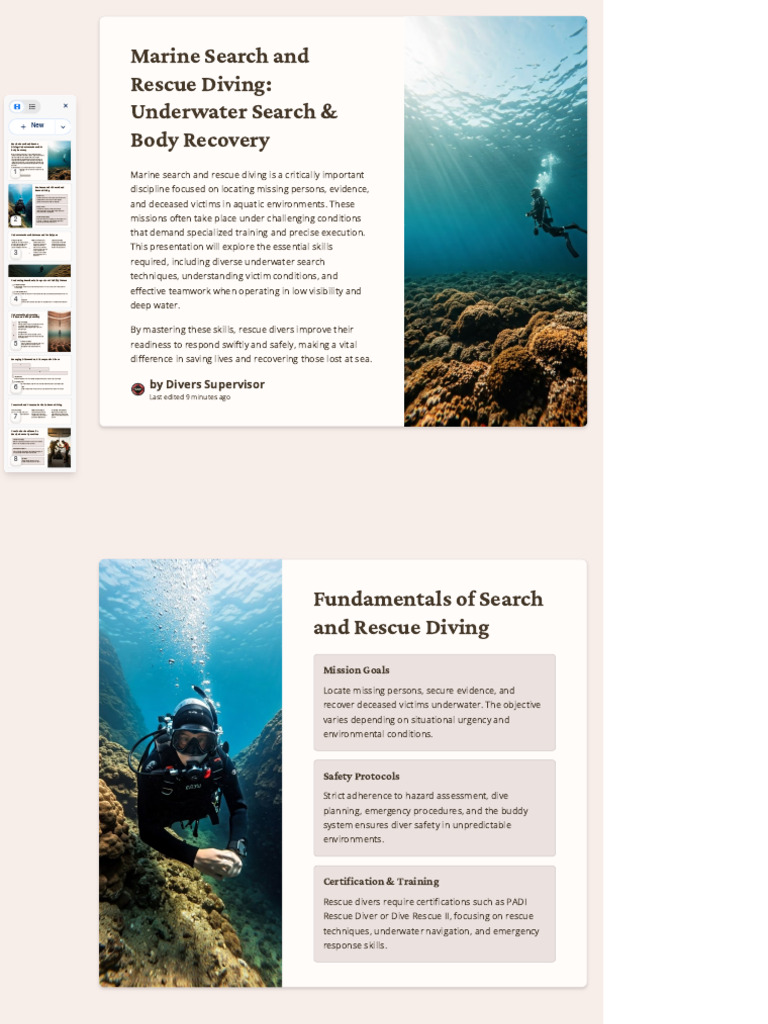 Marine Search and Rescue Diving - Underwater Search & Body Recovery ...