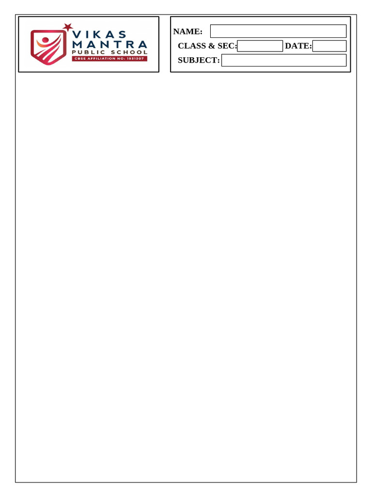 Worksheet Header | PDF