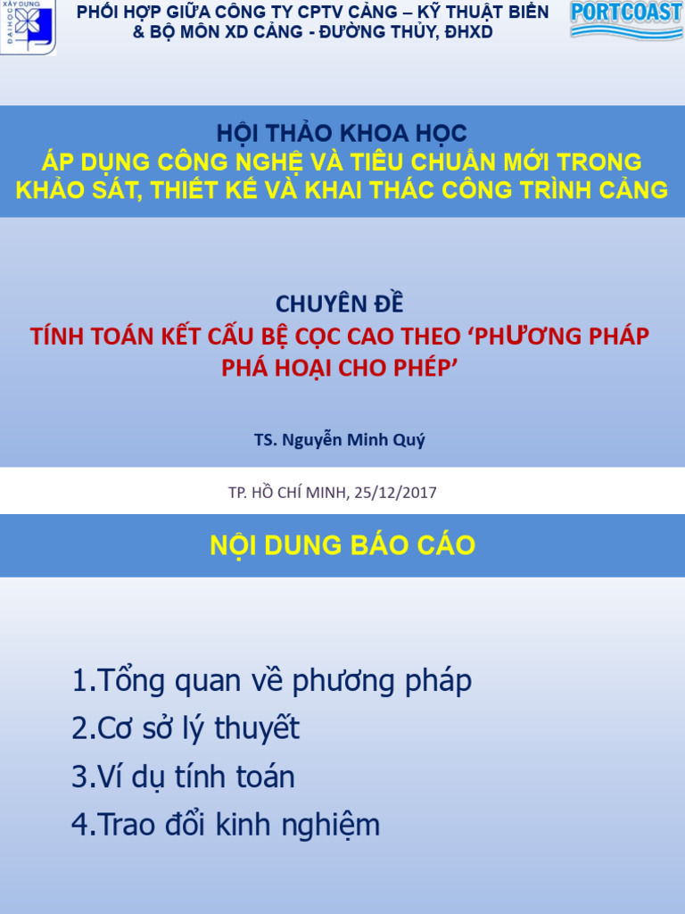 Acceptable Damage Method For Port Facilties - TS. Nguyen Minh Quy | PDF