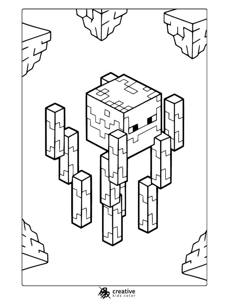 Minecraft Blaze Coloring Page | PDF