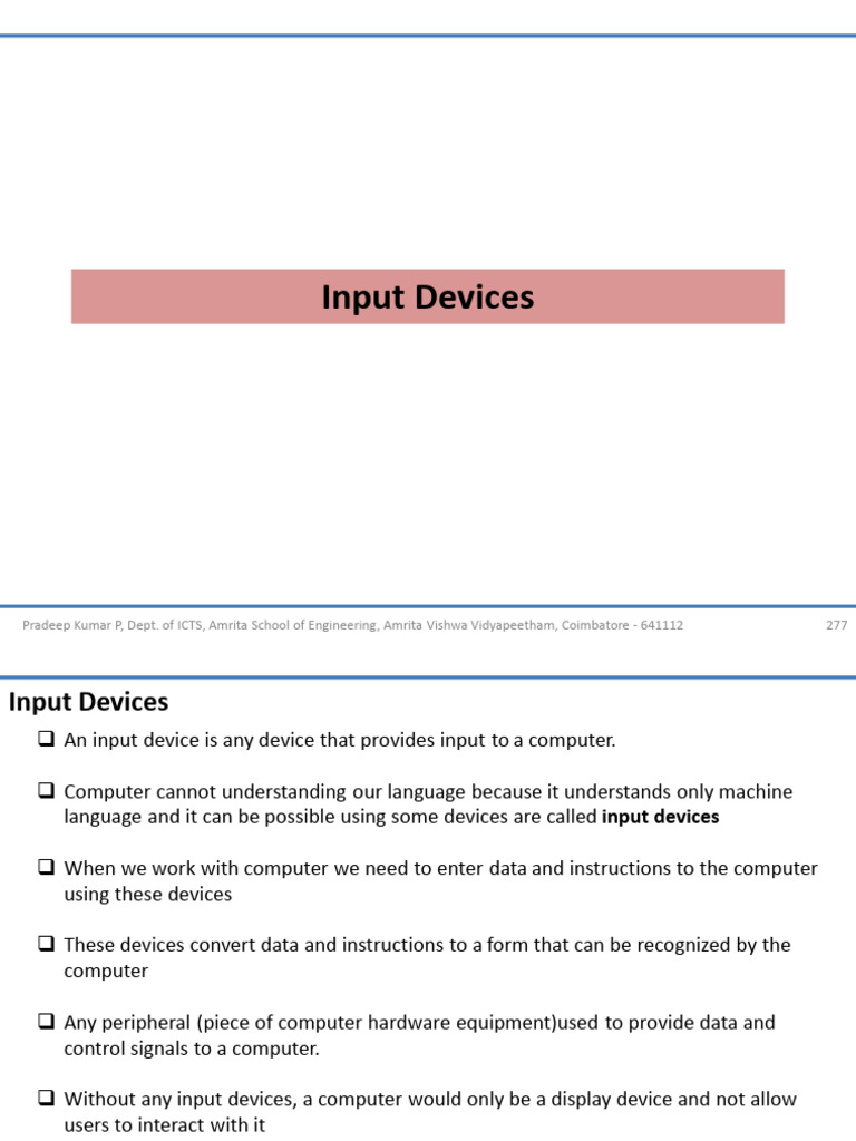 Input Devices | PDF | Image Scanner | Computer Keyboard