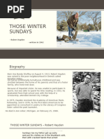 Those Winter Sundays Poem Notes | PDF