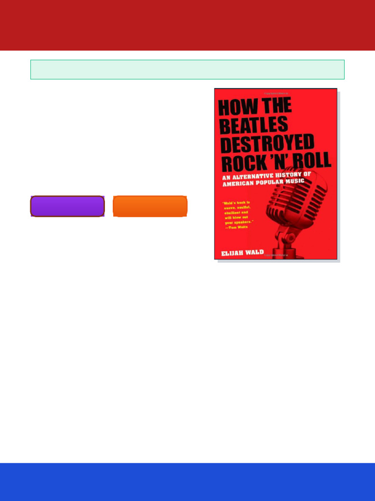 How the Beatles Destroyed Rock n Roll An Alternative History of American Popular Music 1st ...