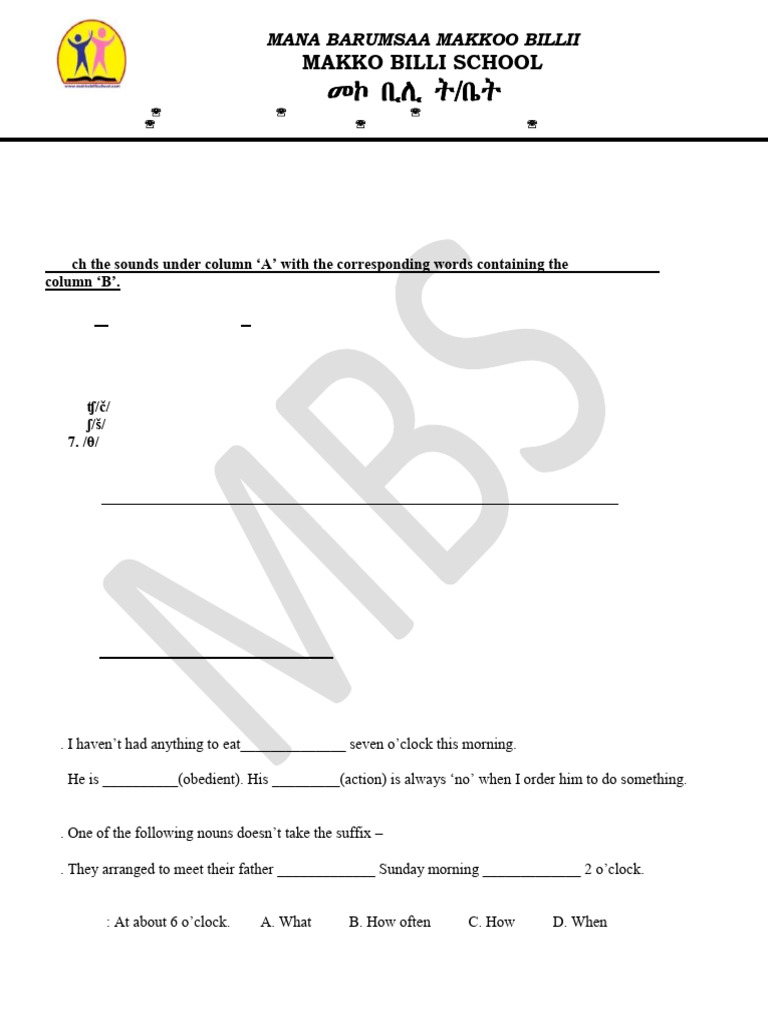 English Worksheet 2 For Grade 10 | PDF | Linguistic Typology | Language Families