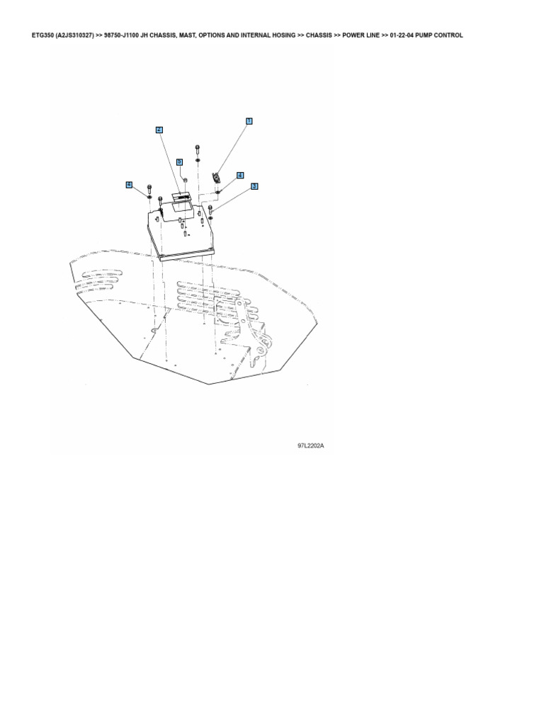 Etg350 (A2Js310327) 98750-J1100 JH Chassis, Mast, Options and Internal ...