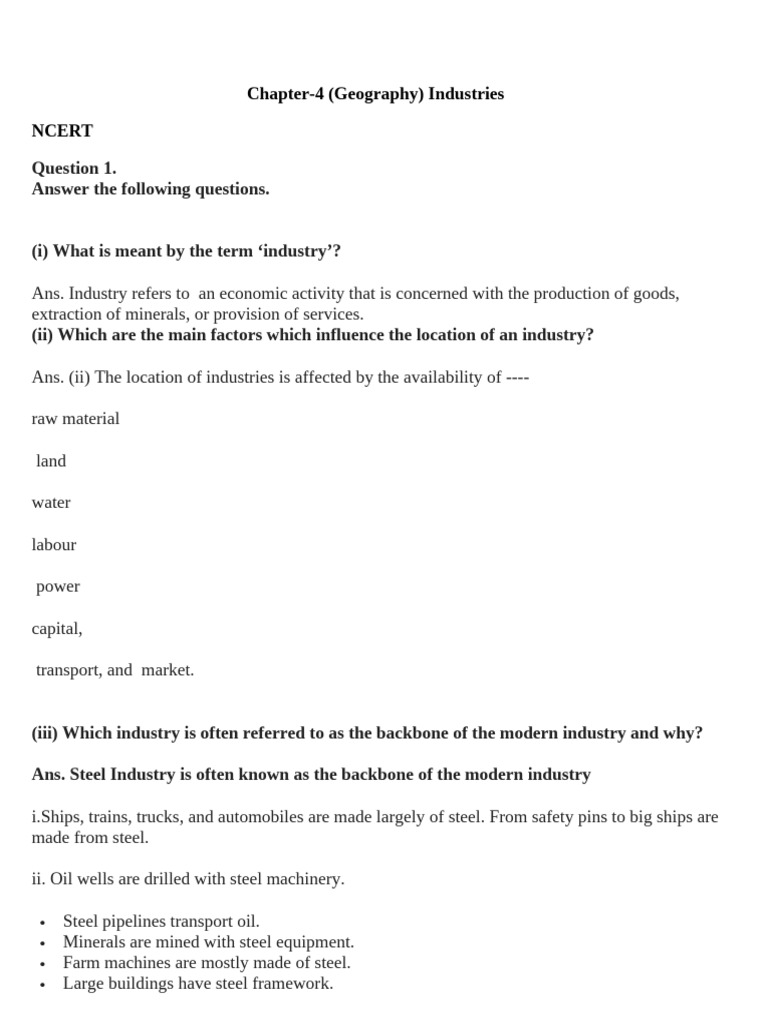 CH 4 GeographyNCERT and WB (Class 8) | PDF | Economies