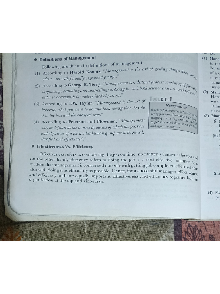 Unit1 Chapter 1 Nature and Scope of Management | PDF
