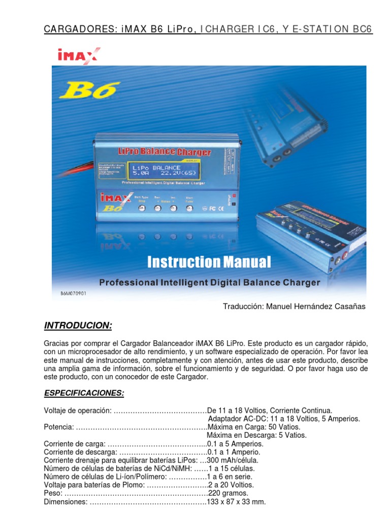 Cargador Imax B6 | PDF
