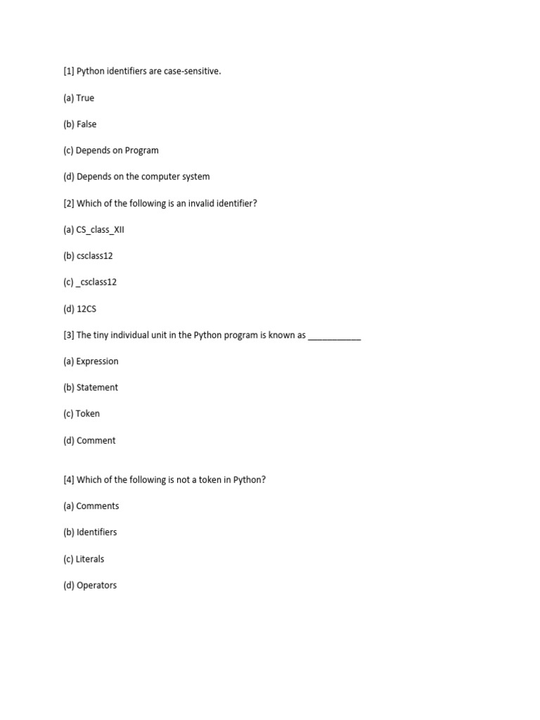 MCQ Set1 - 12 | PDF | Boolean Data Type | Computer Programming