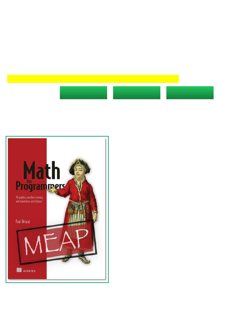 (Ebook) Math for Programmers: 3D graphics, machine learning, and ...
