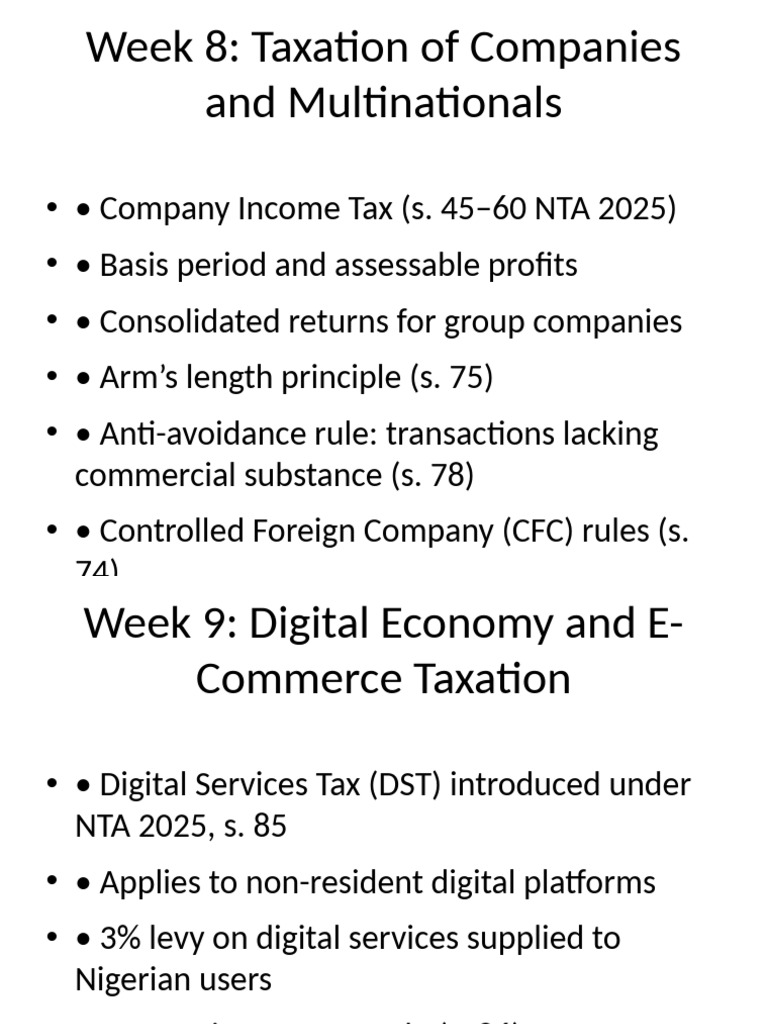 Nigerian Taxation Overview 2025 | PDF