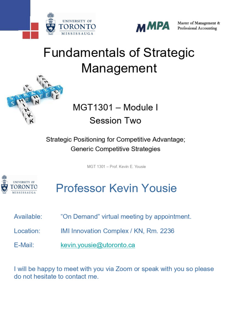 Strategic Positioning & Competitive Advantage | PDF | Strategic ...