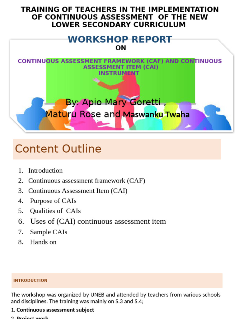 Work Shop Report Presentation | PDF | Educational Assessment | Learning
