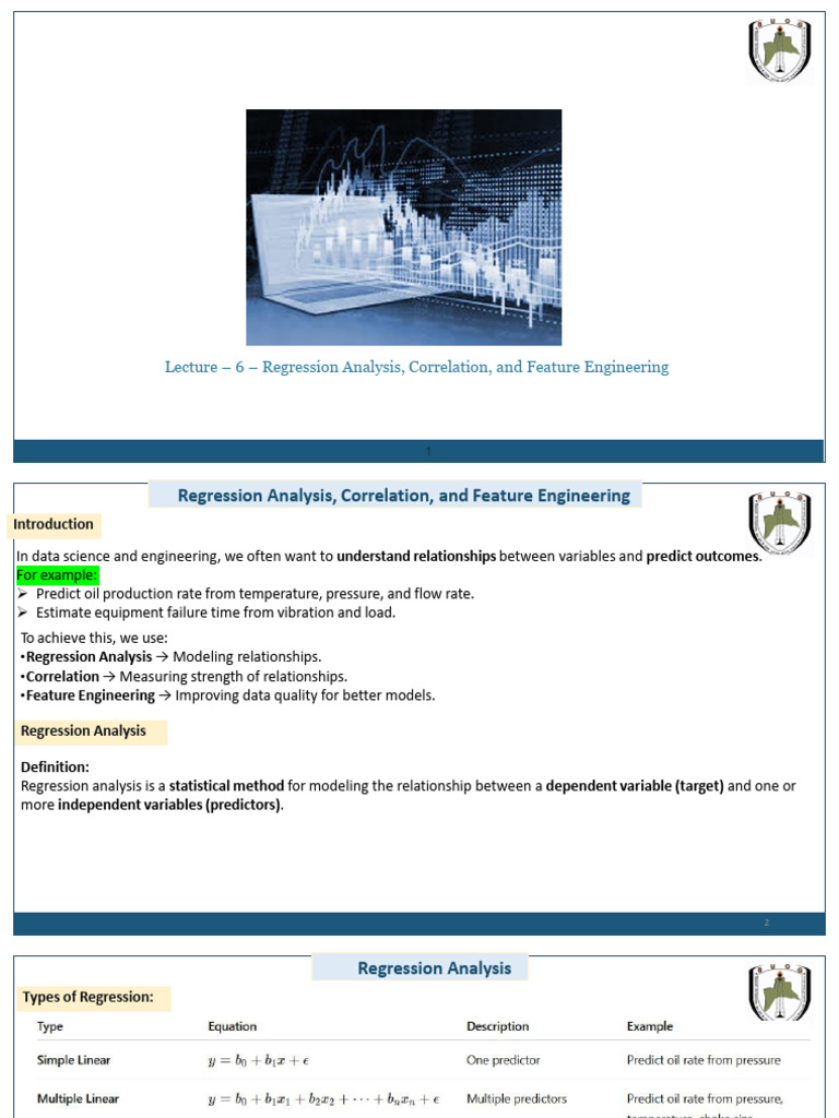 Regression Analysis in Oil & Gas Engineering | PDF | Standard Score ...
