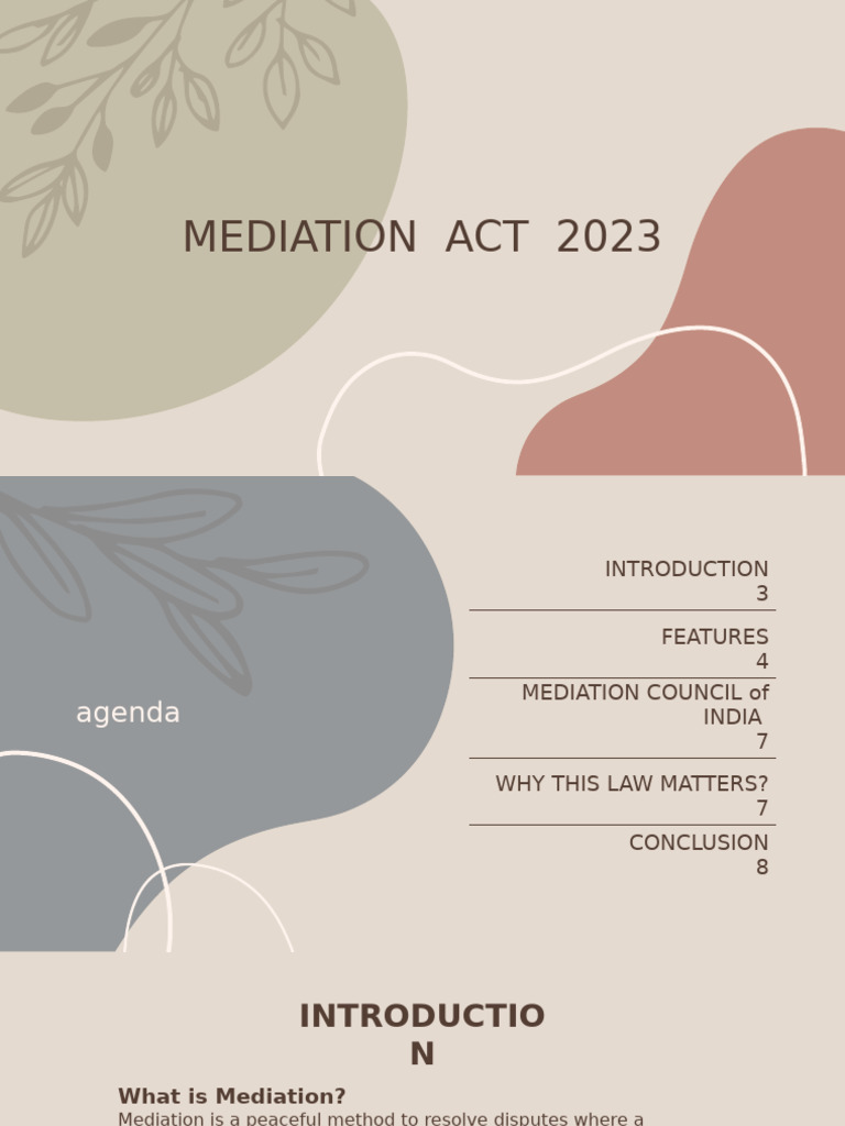 Mediation Act 2023 | PDF | Mediation | Justice