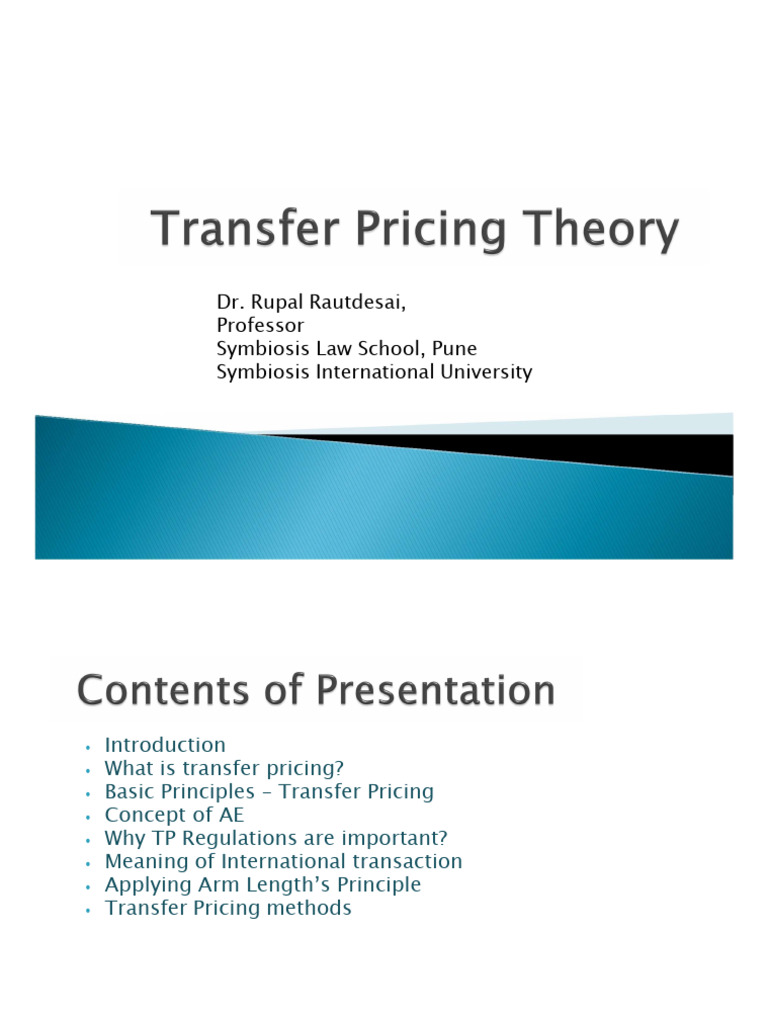 Unit 3 - Transfer Pricing Basics Ppt | PDF | Taxes | Economies