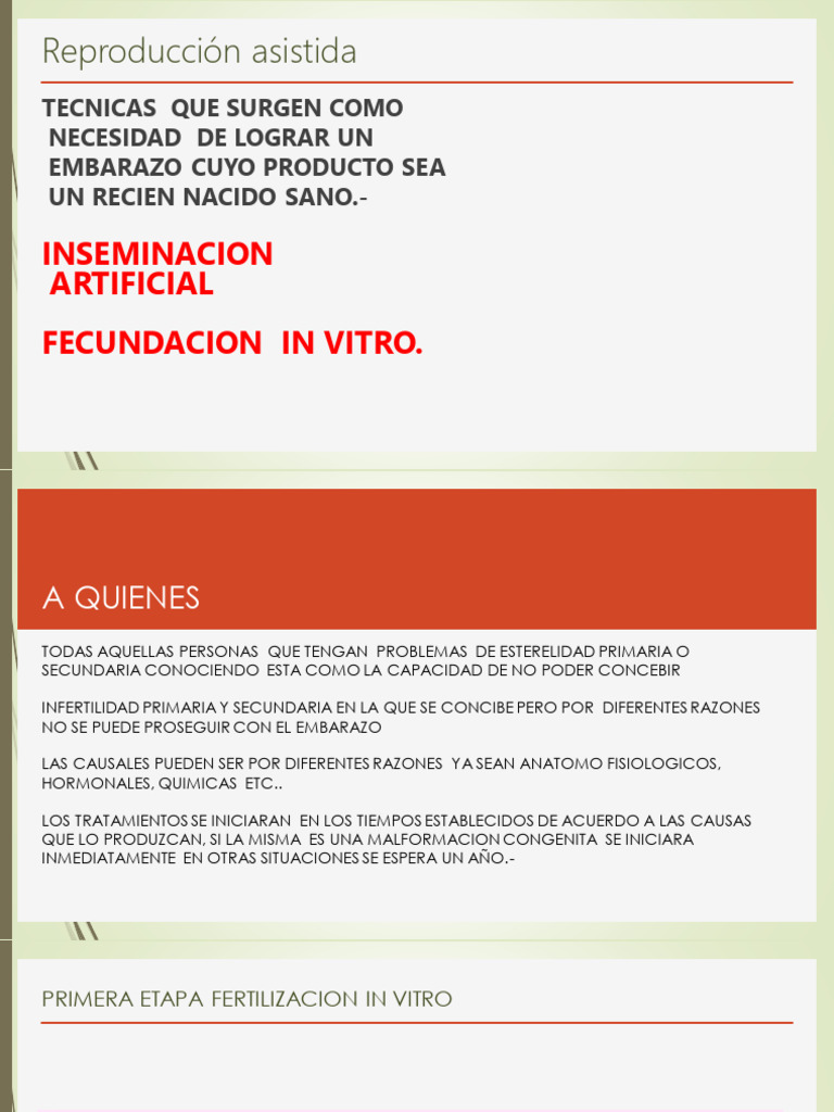 Metodos Inseminacion y Fe. in Vitro | PDF