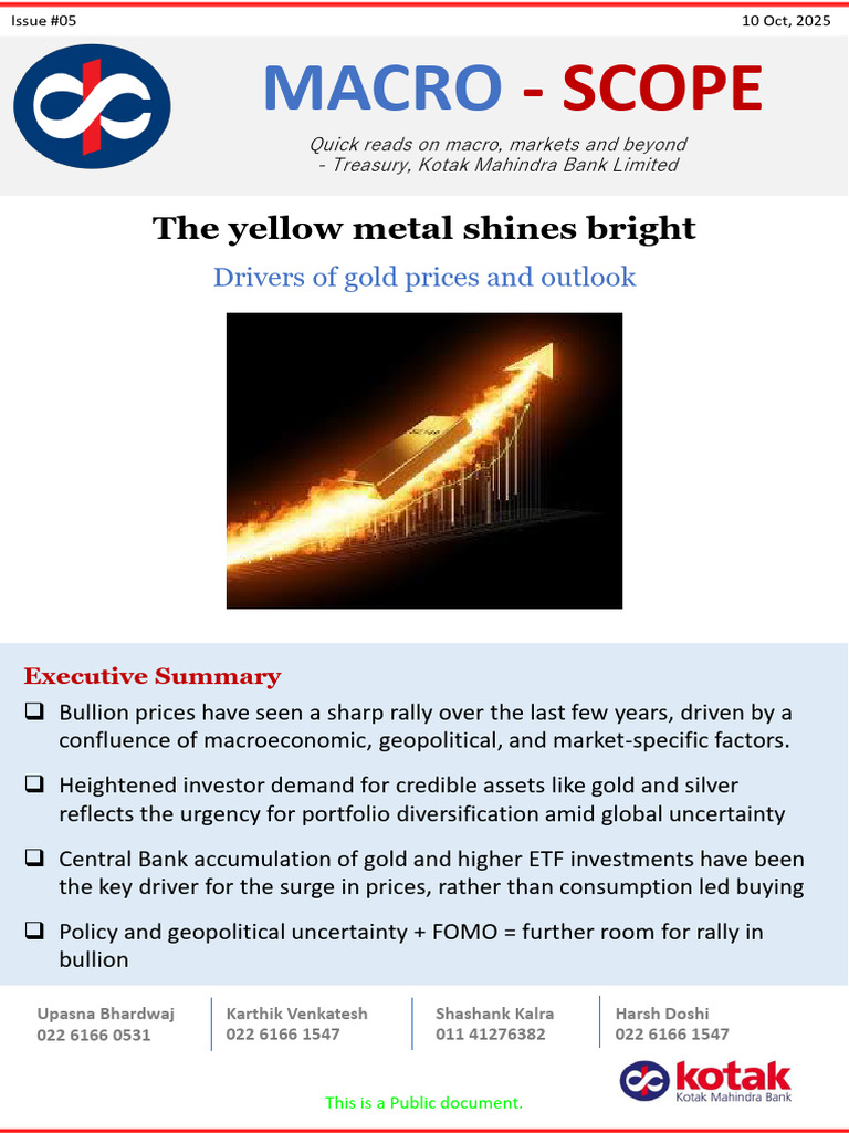 KMBL MacroScope 10oct2025 Gold Outlook 251011 071740 | PDF | Gold As An ...
