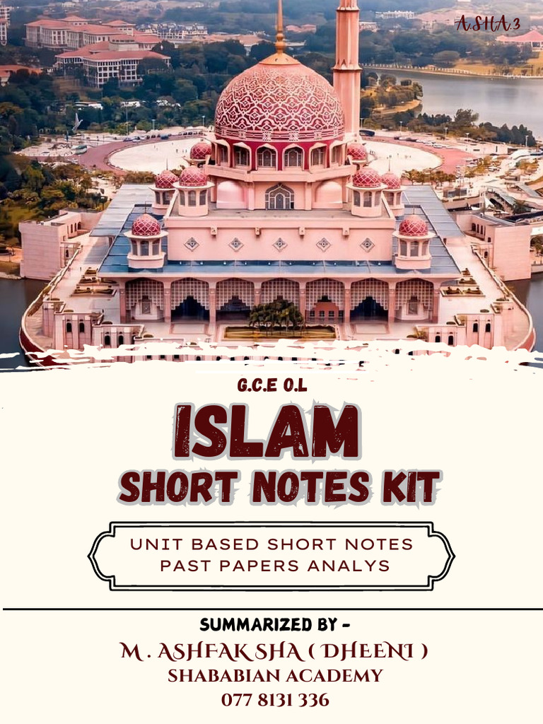G.C.E O.L. Islam Study Notes Guide | PDF | Prophets And Messengers In ...