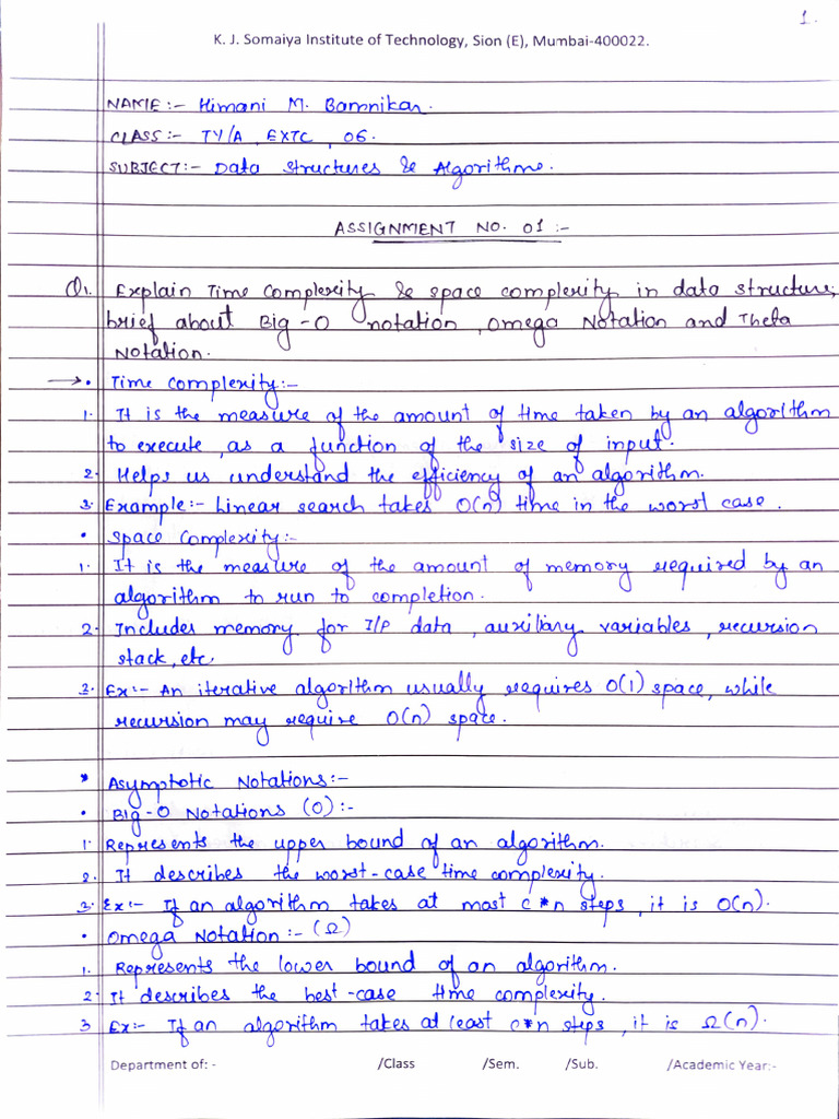 DSA Assignment 1 | PDF