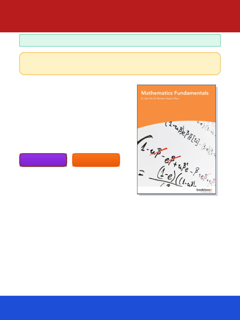 Mathematics Fundamentals Dr Des Hill online ebook version | PDF ...