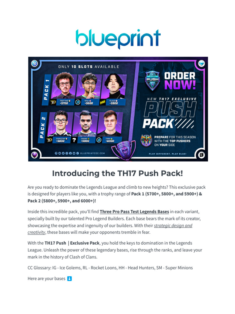 TH17 Push Exclusive Pack #1 | PDF