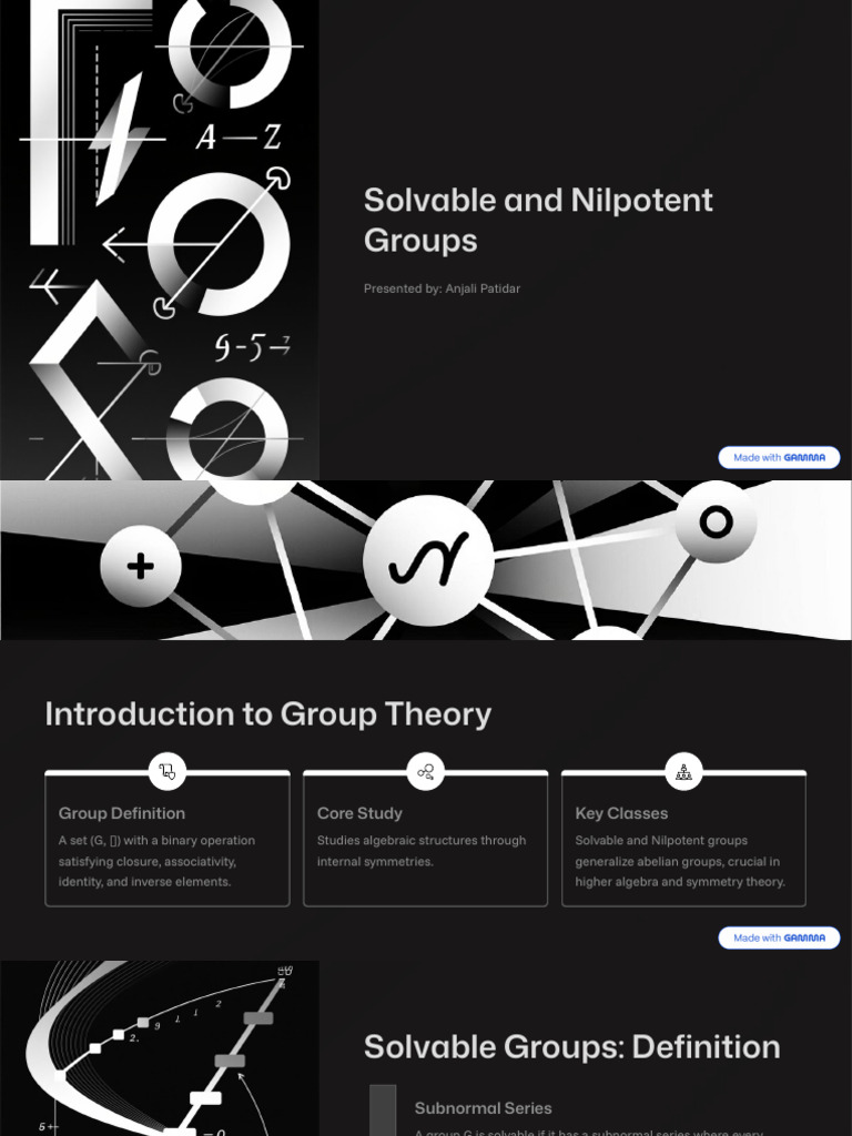 Solvable and Nilpotent Groups | PDF | Group (Mathematics) | Group Theory