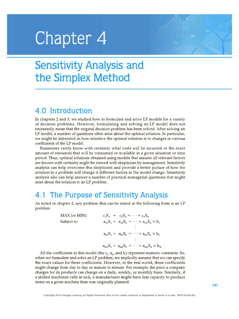 Sensitivity Analysis and Simplex | PDF