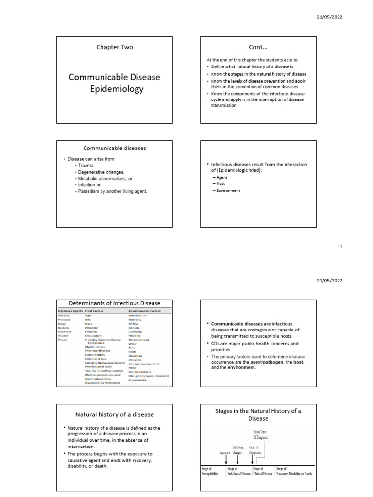 Communicable Disease Epidemiology 38s | PDF | Infection | Epidemics