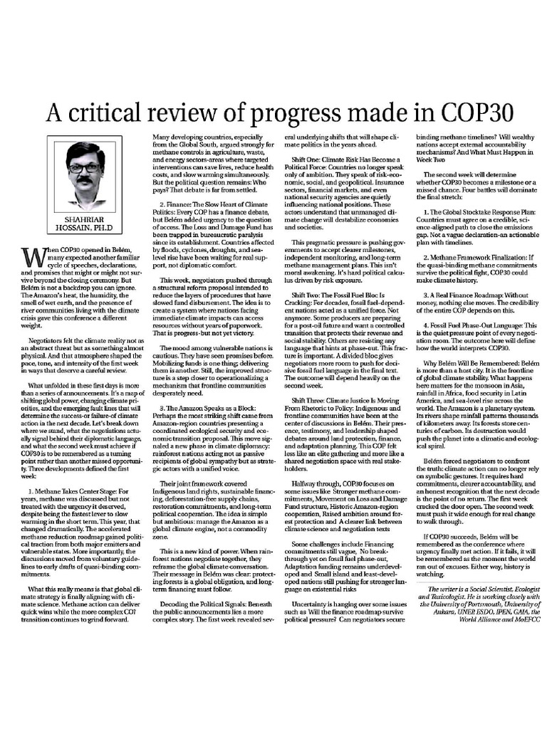 COP 30 - Paper Cutting | PDF