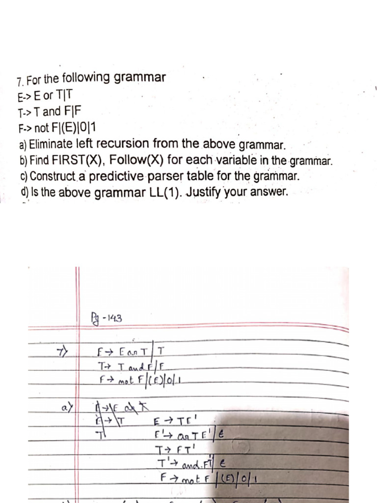 Important Questions Compiler Design | PDF