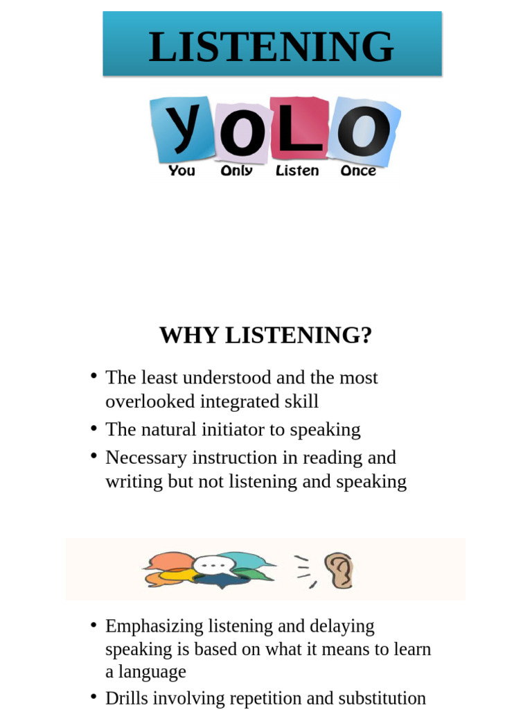 Listening | PDF | Reading Comprehension | Learning