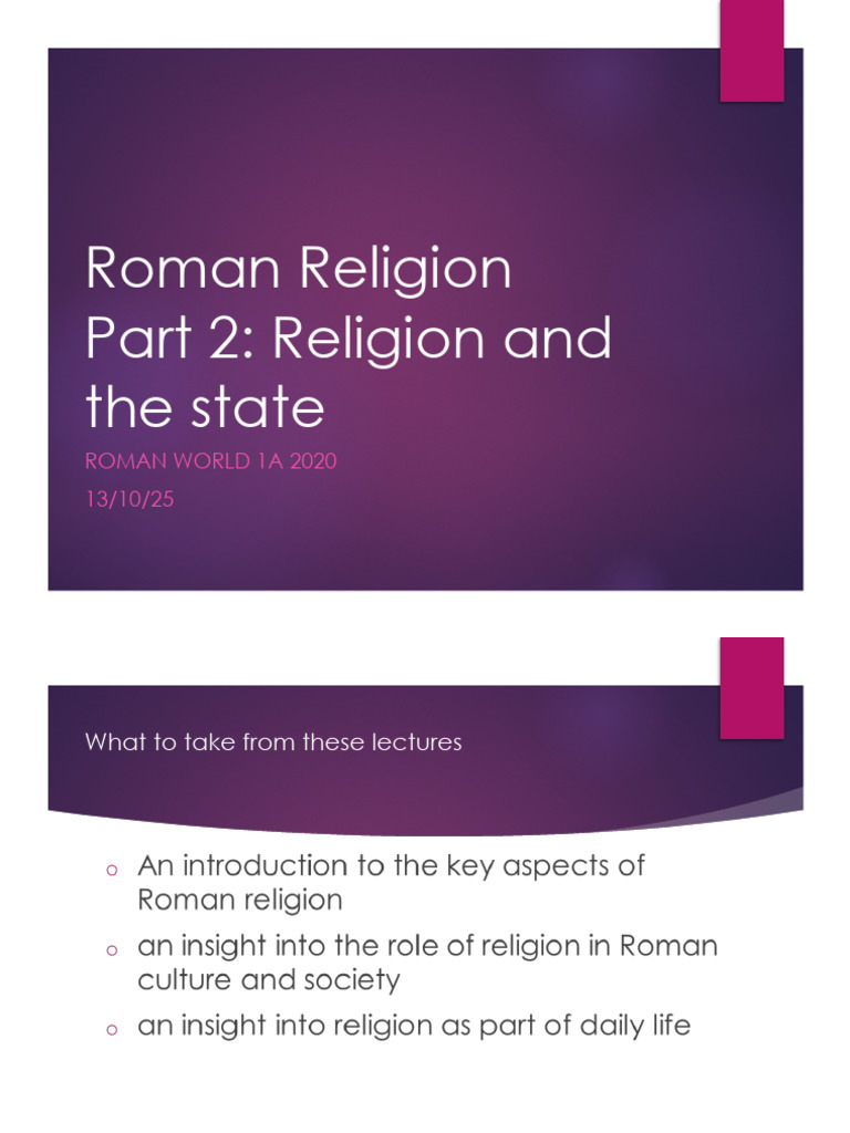 Roman Religion and State Dynamics | PDF | Ancient Roman Religion ...