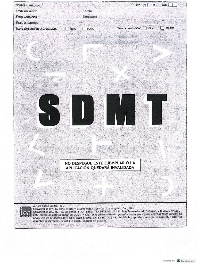 SDMT-1 | PDF