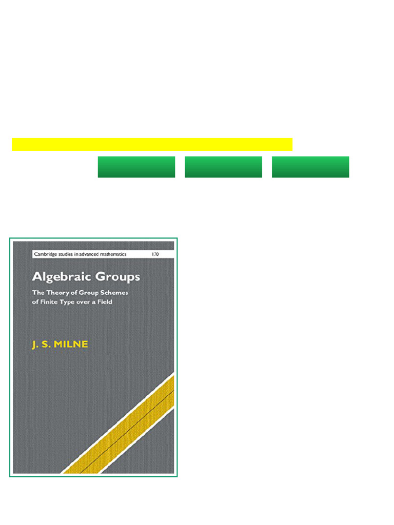 (Ebook) Algebraic Groups: The Theory of Group Schemes of Finite Type ...