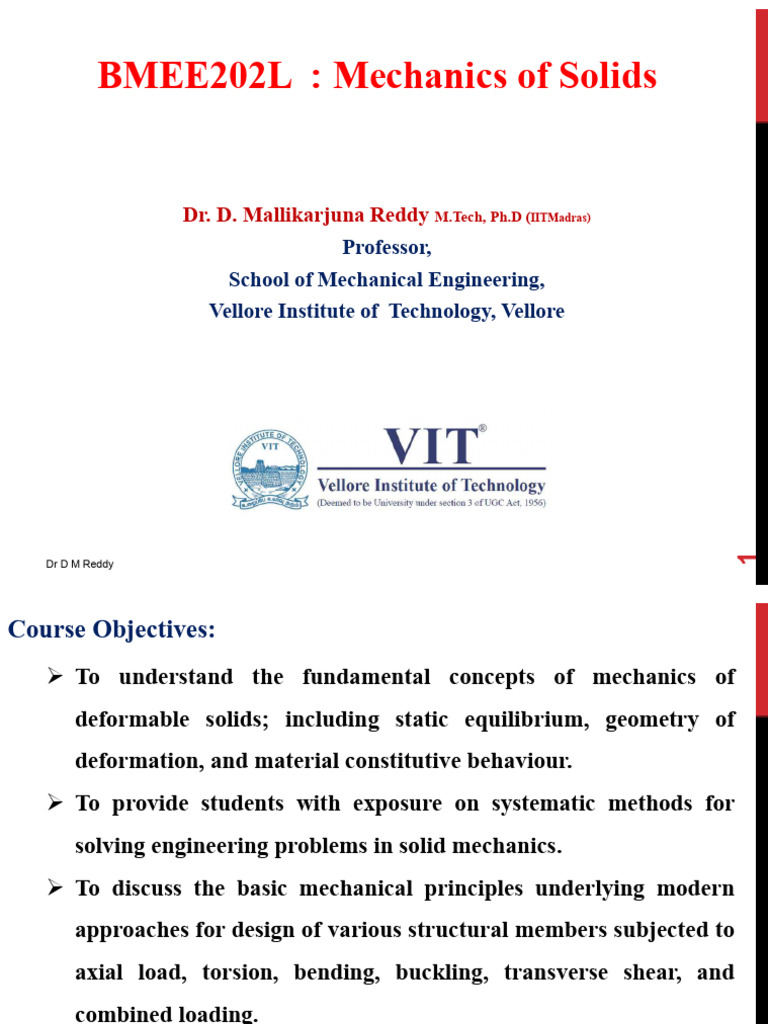 FALLSEM2025-26 VL BMEE202L 00100 TH 2025-09-27 Module - 1 | PDF | Deformation (Engineering ...