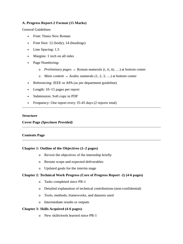 Progress Report-2 Format | PDF | Computing