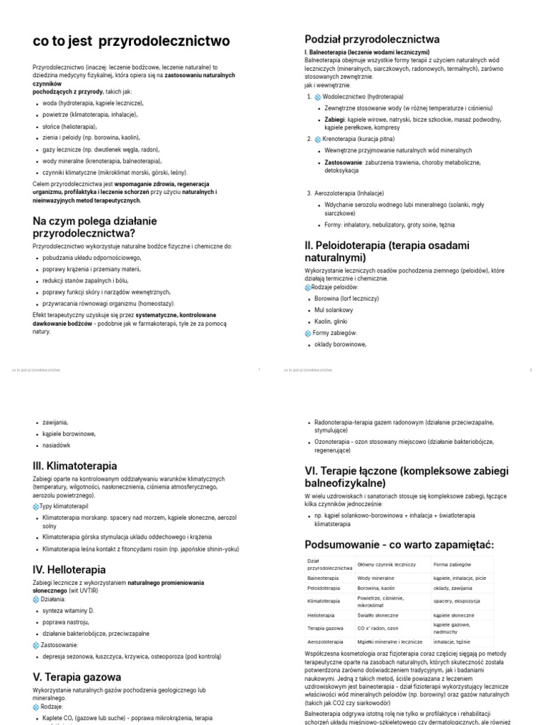 Co To Jest Przyrodolecznictwo - Co To Jest Przyrodolecznictwo | PDF