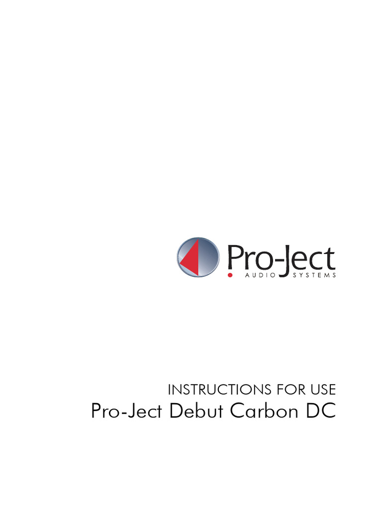 Pro-Ject Debut Carbon DC Setup Guide | PDF | Amplifier | Power Supply