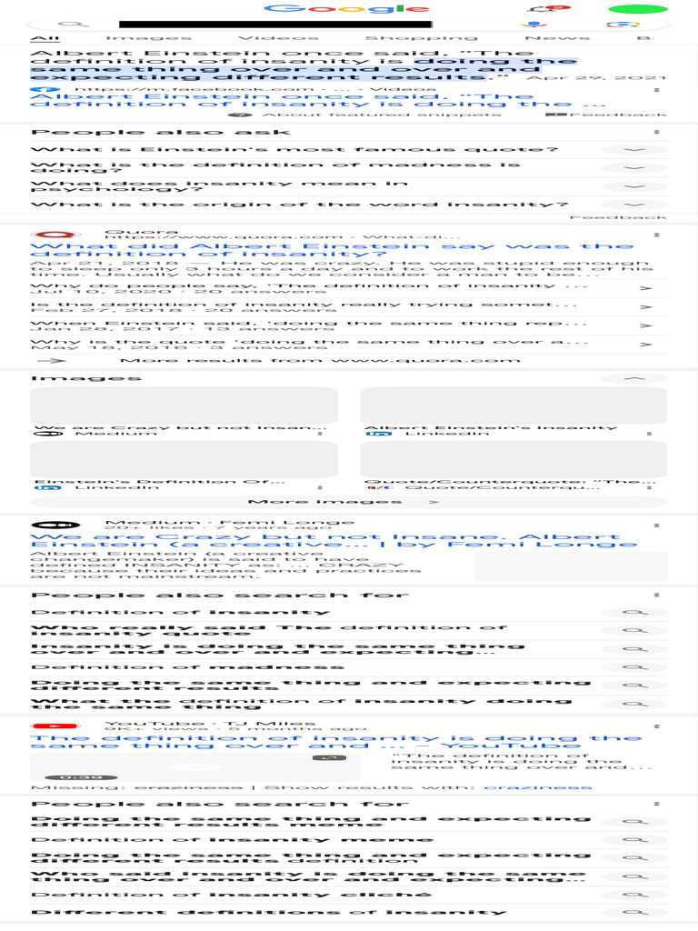 Definition of Craziness Einstein - Google Search | PDF