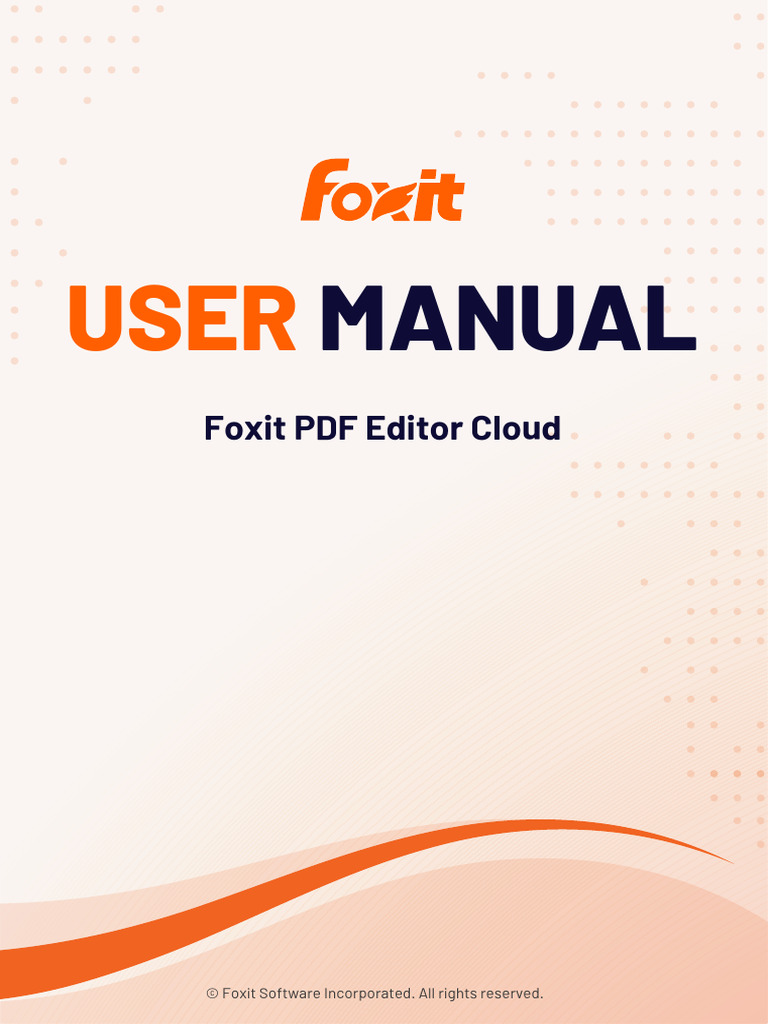 Foxit PDF Editor Cloud User Manual | PDF | Window (Computing) | Icon (Computing)